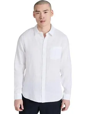 Vince Linen Shirt - Optic White
