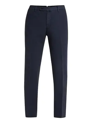 Incotex Incotex Cotton Doeskin Trousers 821blu Scuro