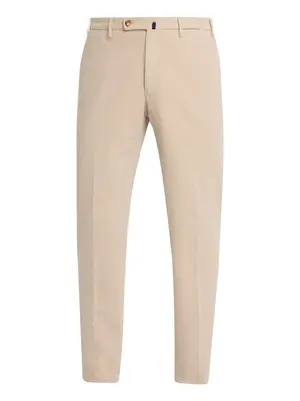 Incotex Incotex Cotton Doeskin Trousers Beige Chiaro