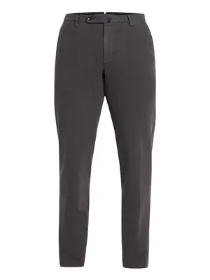 Incotex Incotex Cotton Doeskin Trousers Grigio Scuro