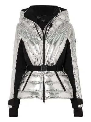 Mackage Net Sustain Elita Quilted Down Ski Jacket - Silver