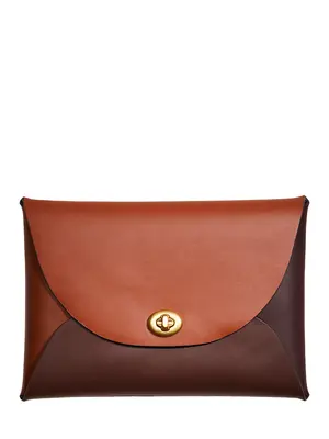 COACH® Coach Remade Colorblock Extra Large Pouch Brown/multi