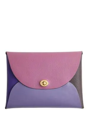 COACH® Coach Remade Colorblock Extra Large Pouch Purple Multi