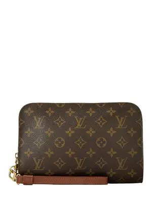 LOUIS VUITTON Monogram Canvas Orsay Clutch - Brown