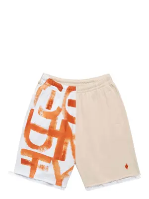 COUNTY OF MILAN Marcelo Burlon Cotton Track Shorts - Neutrals