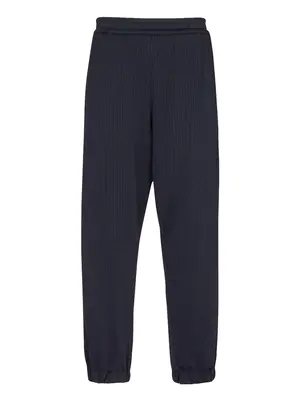 Balmain Monogram-pattern Elasticated-waistband Track Pants - Blue
