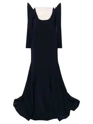 BAZZA ALZOUMAN Off-shoulder Gown - Blue