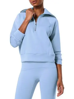 Spanx Airessentials Half Zip Hydrangea