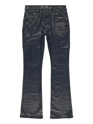 PURPLE BRAND Cargo Flare Jeans - Black