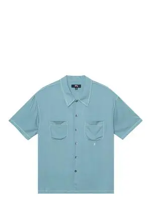 StÜssy Contrast Pick Stitched Shirt - Blue
