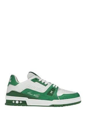 LOUIS VUITTON Trainer Low #54 Mini Monogram Sneakers - Green