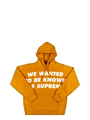 Supreme Known As Hooded Sweatshirt - Gold