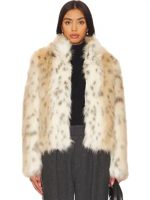 UNREAL FUR Wild Dream Faux Fur Jacket - Snow Leopard