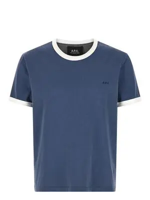 A.p.c. Logo Embroidery T Shirt - Blue