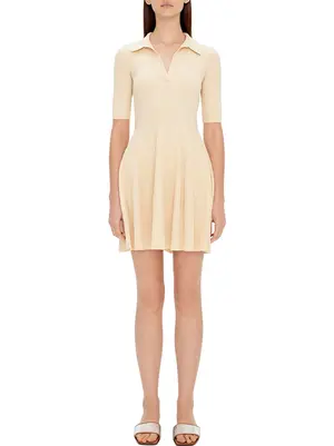 Simkhai SIMKHAI Patricia Ribbed Mini Dress Almond