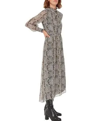 Whistles Snake Print Midi Dress - Multicolor