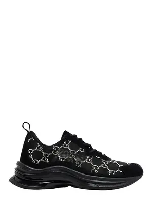 Gucci Run Sneaker With Crystal Detailing - Black
