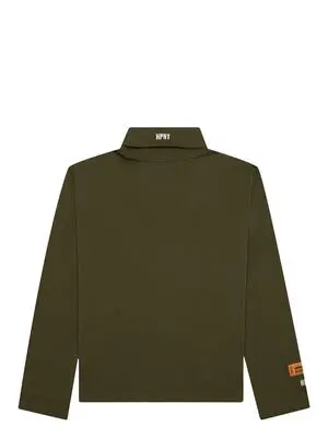 Heron Preston Logo Patch Rollneck Long-sleeve T-shirt 'dark Olive - Green