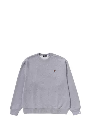 A BATHING APE Ape Head Crewneck - Grey