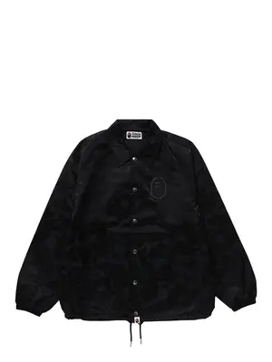 A BATHING APE Tonal Solid Camo Coach Jacket - Black