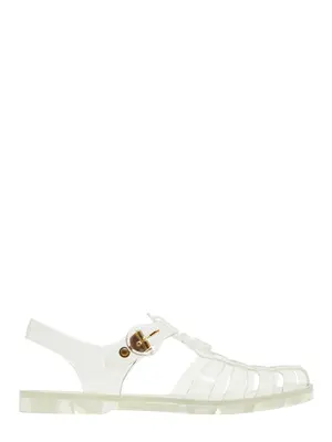 Gucci Gg Fisherman Sandals - White