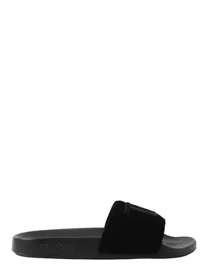 TOM FORD Harris Velvet Slides - Black