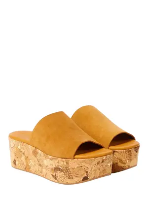 See By Chloé Liana 70 Suede Platform Mules - Brown