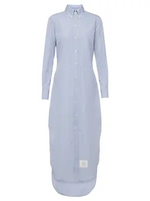 Thom Browne Cotton Shirt Dress - Blue