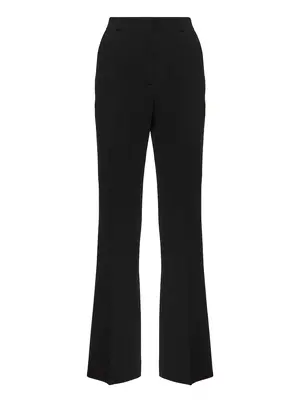 TOTEME High-rise Flared Pants - Black