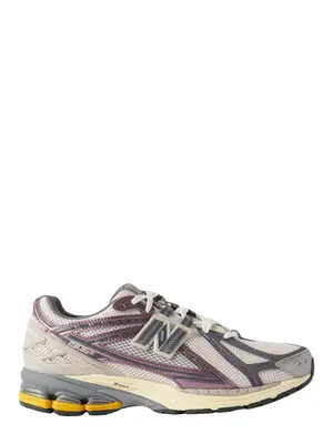 NEW BALANCE New Balance 1906 Metallic Faux Leather-Trimmed Sneakers Purple