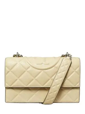 Tory Burch Fleming Small Convertible Shoulder Bag - Vanilla Soft Serve
