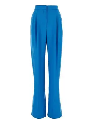 Alexander McQueen Double-pleat Wide-leg Trousers - Blue