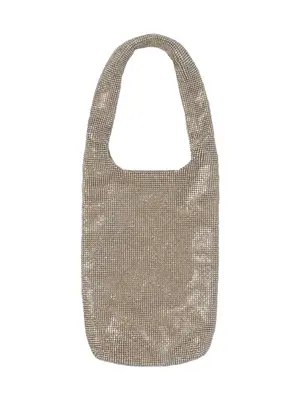 Kara Crystal-embellished Mesh Tote Bag - Neutrals
