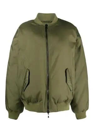 Wardrobe.NYC Reversible Padded Bomber Jacket - Green