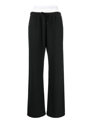 Alexander Wang Layered-design Track Pants - Black