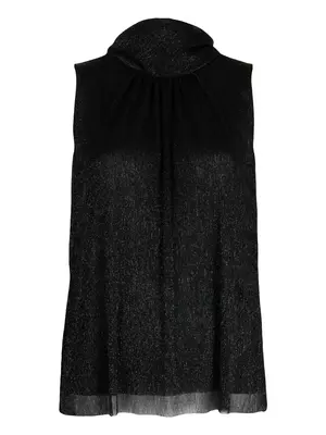 Talbot Runhof Metallic-effect Top - Black