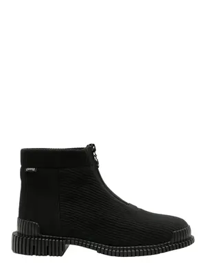 Camper Pix Ribbed Ankle Boots - Black