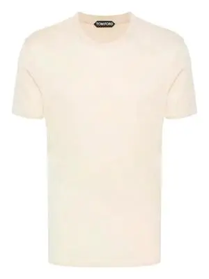 TOM FORD Mélange-effect Cotton-blend T-shirt - Neutrals
