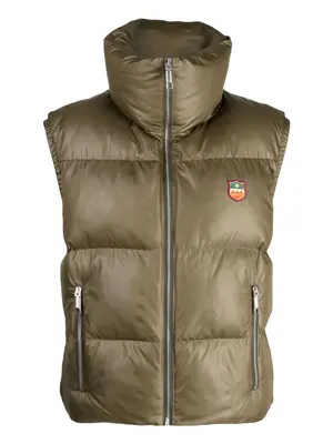 Bally Funnel-neck Padded Gilet - Green