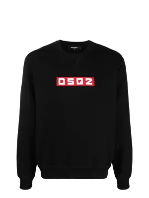 Dsquared2 Logo-patch Cotton Sweatshirt - Black