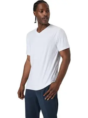 Vuori Strato Tech V-Neck T-Shirt White