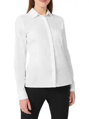 HOBBS LONDON Victoria Button-front Shirt - White