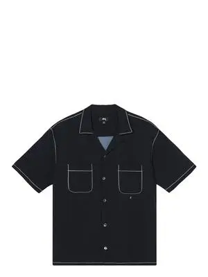 StÜssy Contrast Pick Stitched Shirt - Black