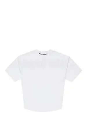Palm Angels Doubled Logo Over Tee - White