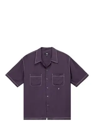 StÜssy Contrast Pick Stitched Shirt 'plum - Purple