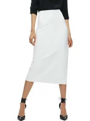 ALICE + OLIVIA Alice + Olivia Maeve Faux Leather Midi Skirt