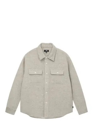 StÜssy Speckled Wool Cpo Shirt - Grey
