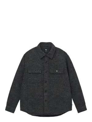 StÜssy Speckled Wool Cpo Shirt - Black