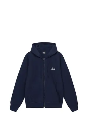 StÜssy Basic Zip Hoodie 'navy - Blue