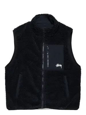 StÜssy Sherpa Reversible Vest - Black